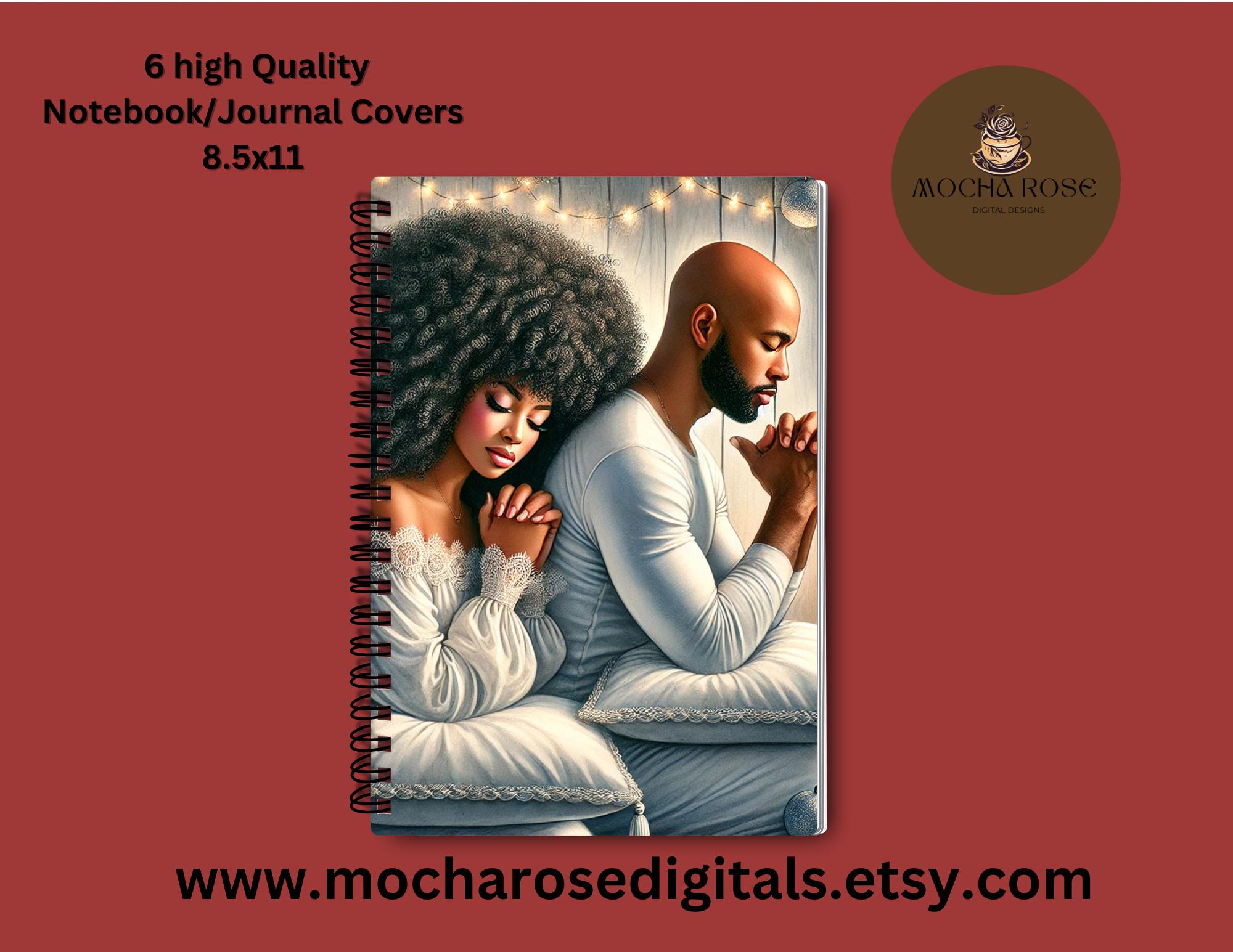 Black Couple Praying Prayer Closet Notebook Covers, Christmas Journal ...