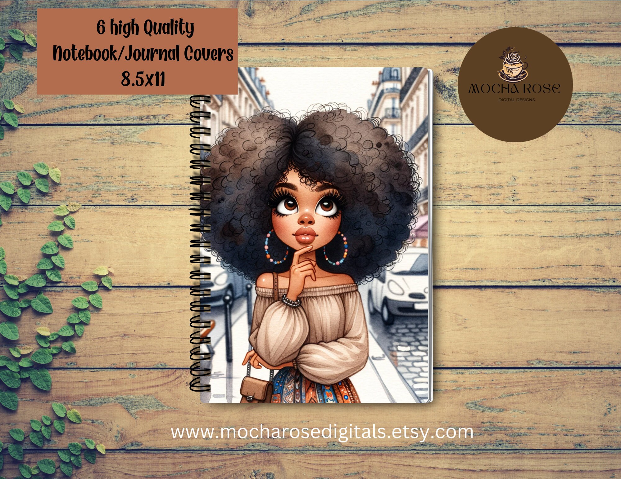 Black Women Paris Notebook Covers Journal Covers African - Etsy