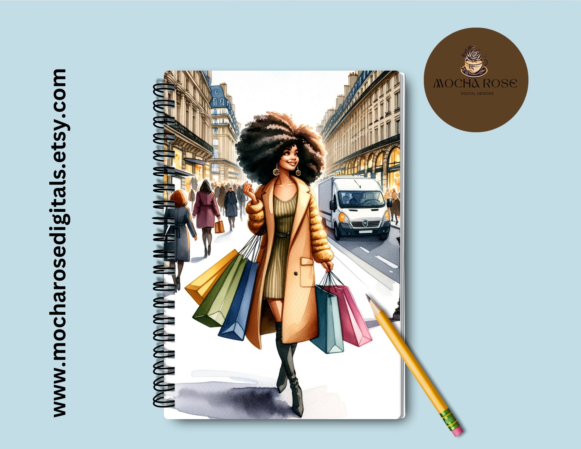 Black Women Paris Notebook Covers, Journal Covers, African American ...