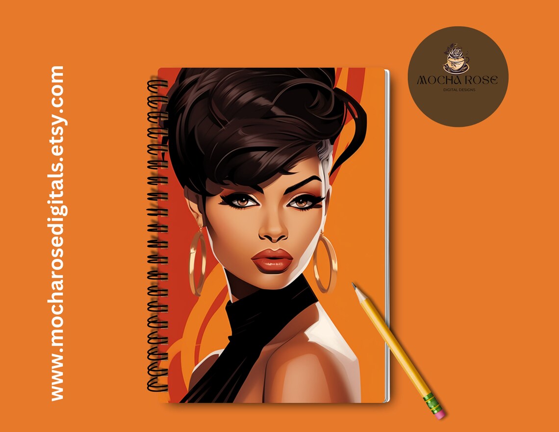 Lady Red Notebook Covers Journal Covers African American - Etsy