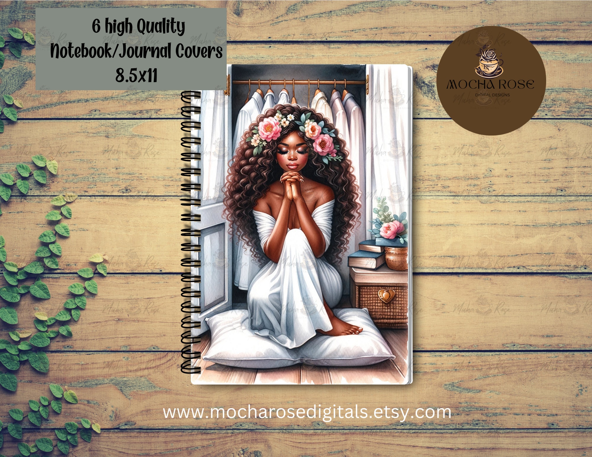 Black Woman Praying in a Prayer Closet Notebook Covers, Journal Covers ...