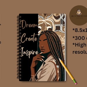 Dream Black Women Notebook Covers, Journal Covers, African American ...