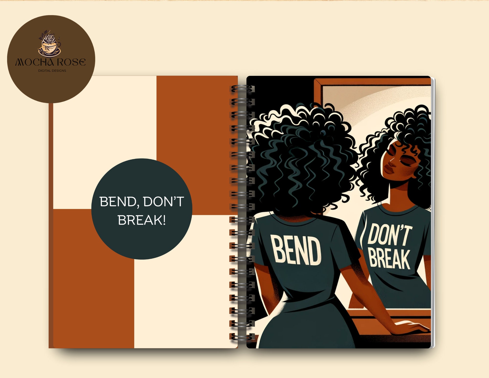Bend Don't Break Women Notebook Covers, Journal Covers, African ...