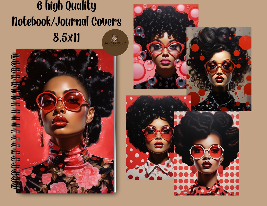 Lady in Red Polka Dots Notebook Covers Journal Covers - Etsy