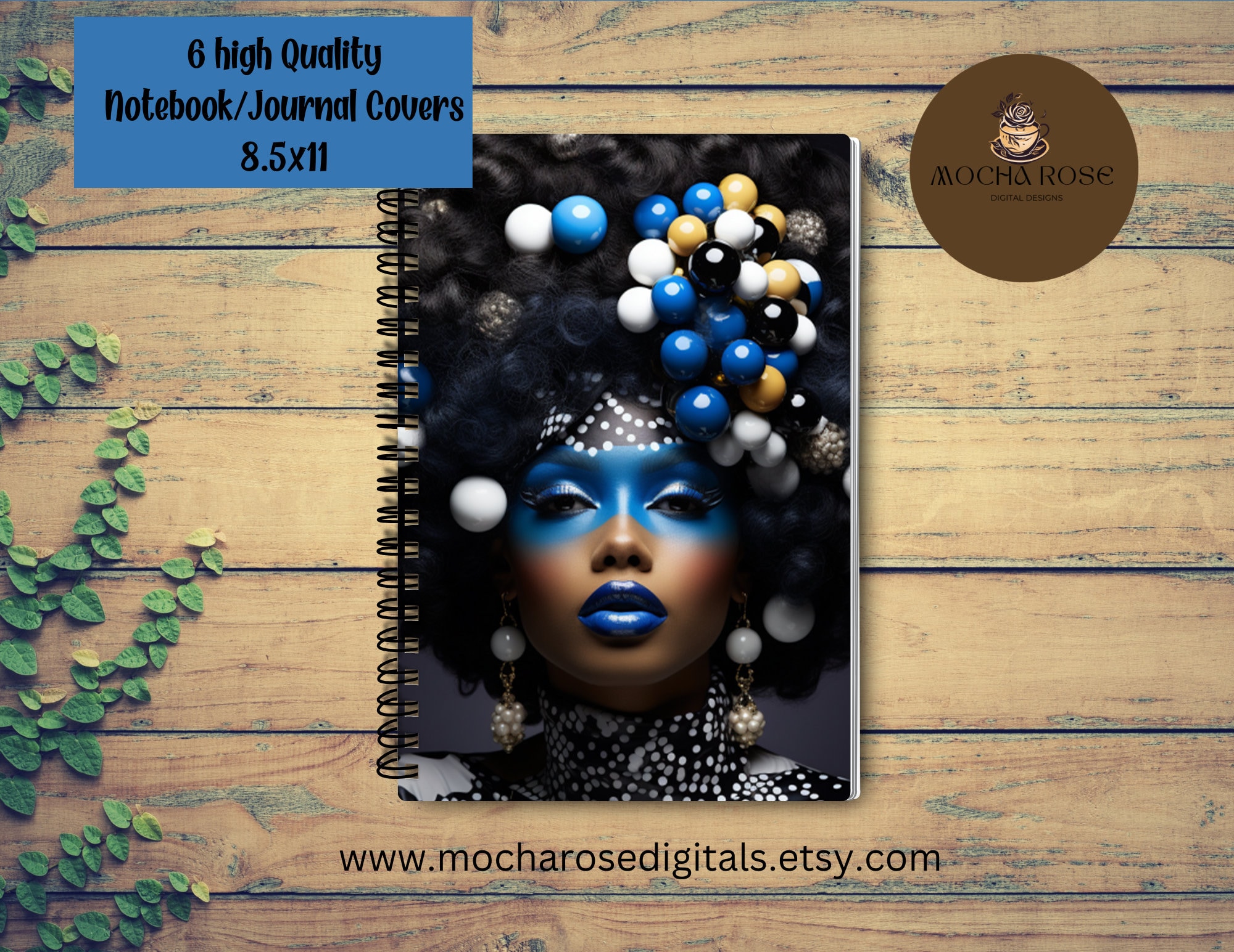 Lady Black and White Polka Dots Notebook Covers Journal - Etsy