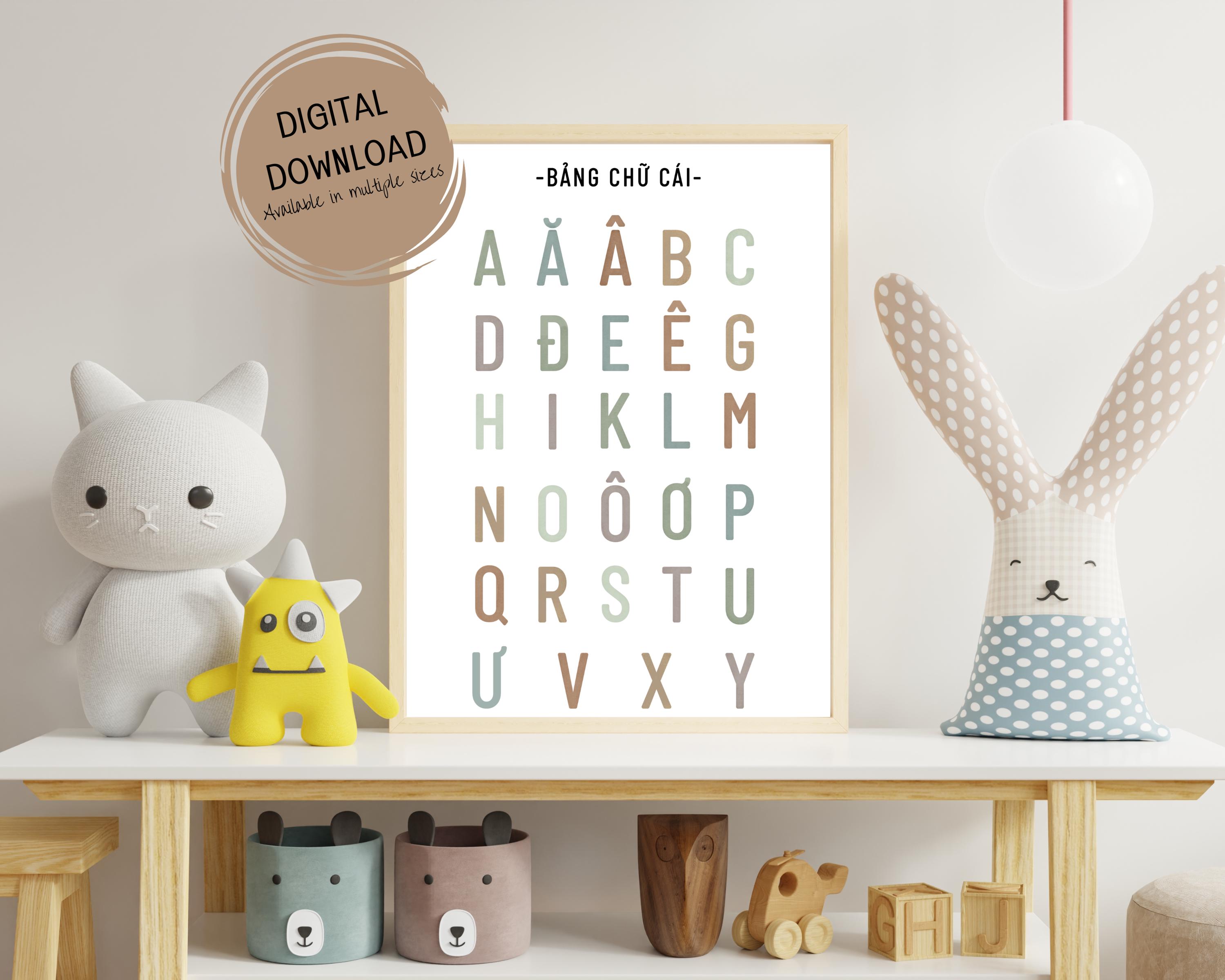 Vietnamese Alphabet Poster for Kids|educational Digital Download|learn ...