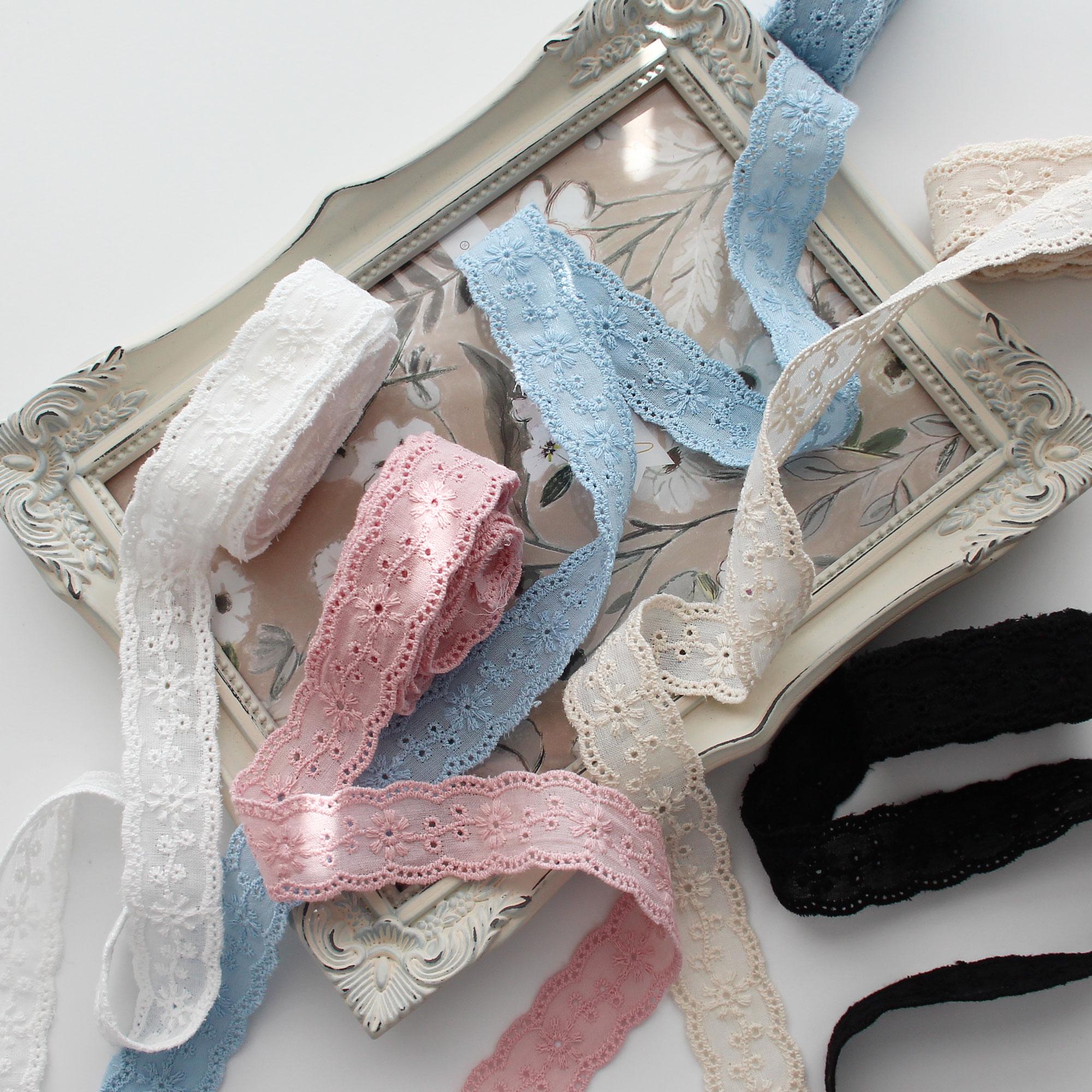 Floral Eyelet Cotton Lace Trim – 0.94 Inch (2.4 Cm) Wide X 2yards - Etsy