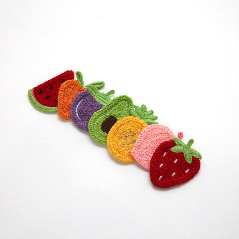 Fruit Embroidered Patch 4/10pcs - Etsy