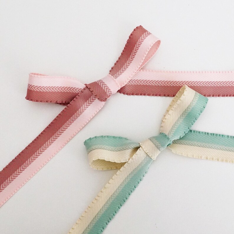 5/10yards Pastel Frill-edged Herringbone Ribbon[c397] - Etsy