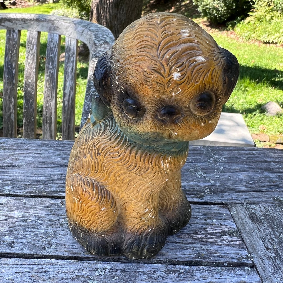 Vintage Chalkware Puppy Dog Carnival Prize Original Paint - Etsy
