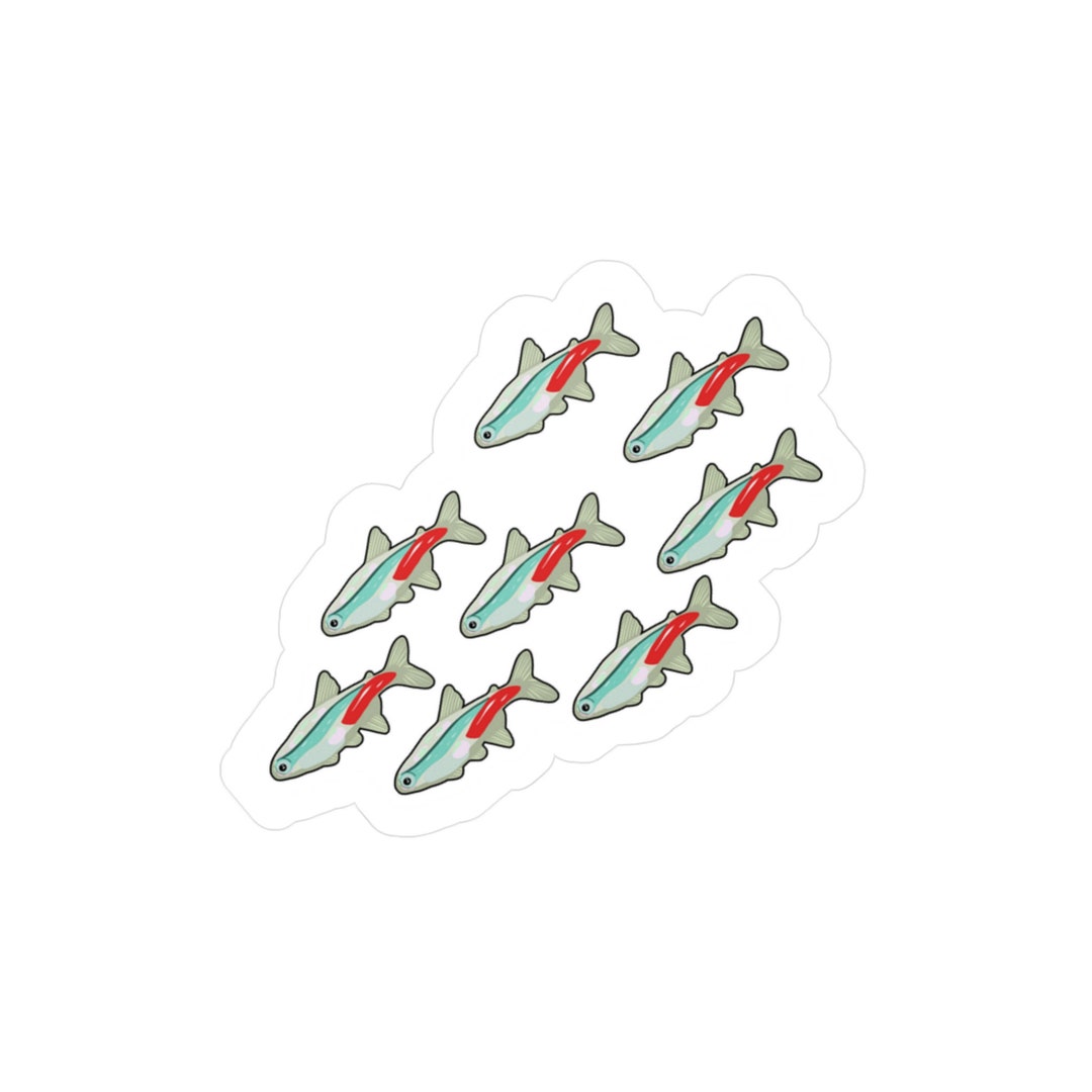 Neon Tetra School Sticker - Etsy