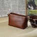 Brown Crossbody Genuine Leather Purse With Dual Large Straps -brown ...