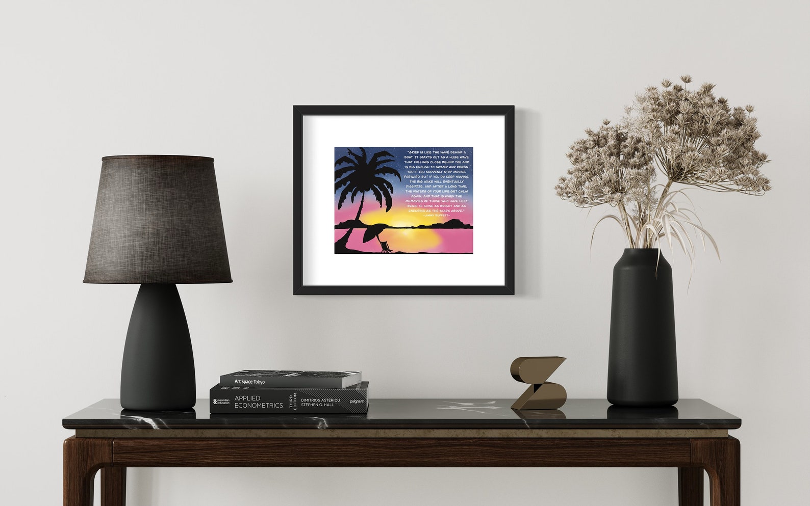 Grief is Like the Wave Behind a Boat – Inspirational Sunset Beach Print ...