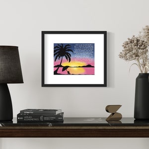 Grief is Like the Wave Behind a Boat – Inspirational Sunset Beach Print ...