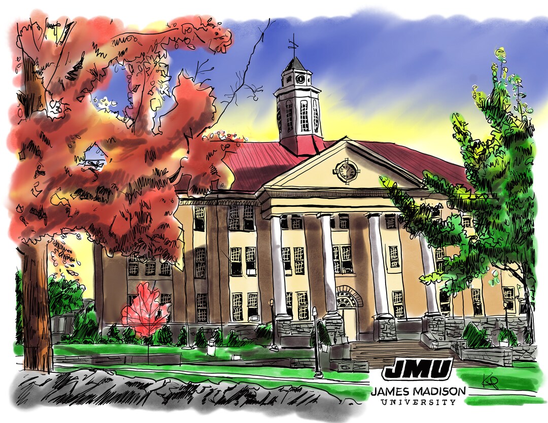 Wilson Hall at James Madison University in Harrisonburg, VA 8.5X11 ...