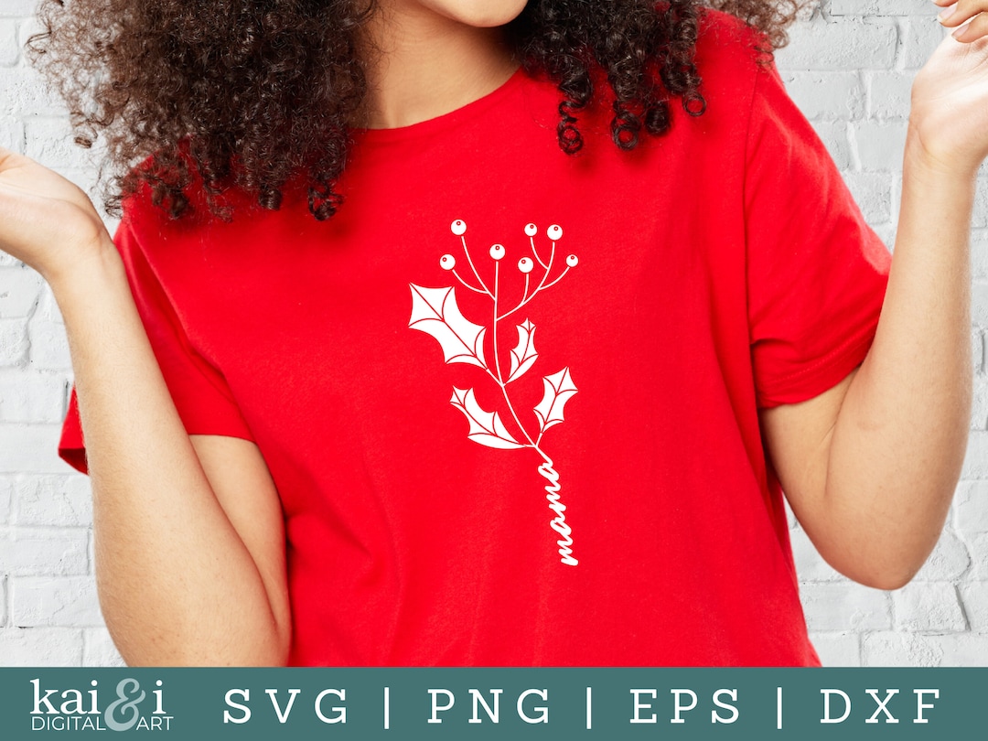 Holly December Birth Flower Svg Birth Month Svg Birth - Etsy