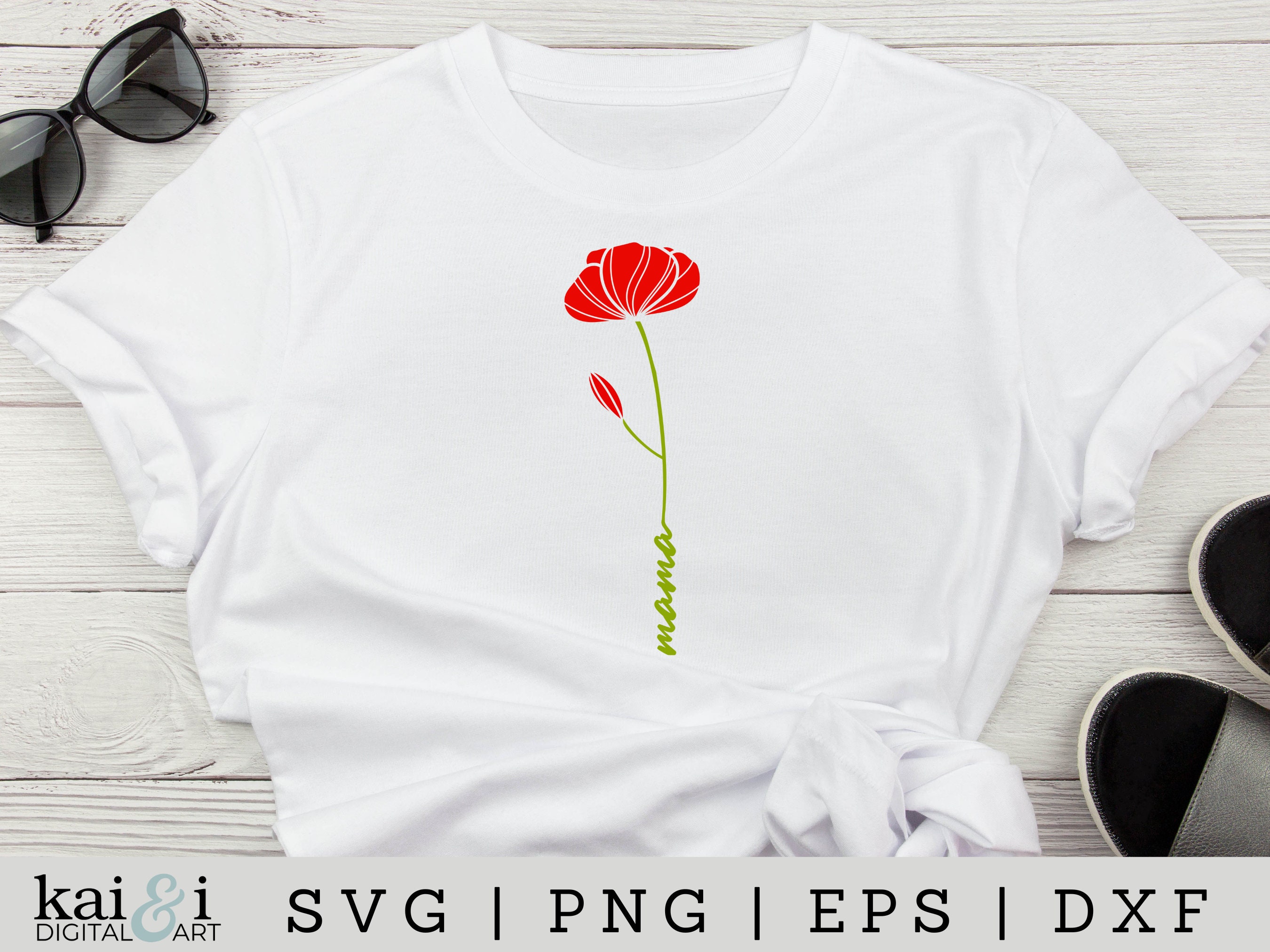 Poppy August Birth Flower Svg Birth Month Svg Birth Month - Etsy
