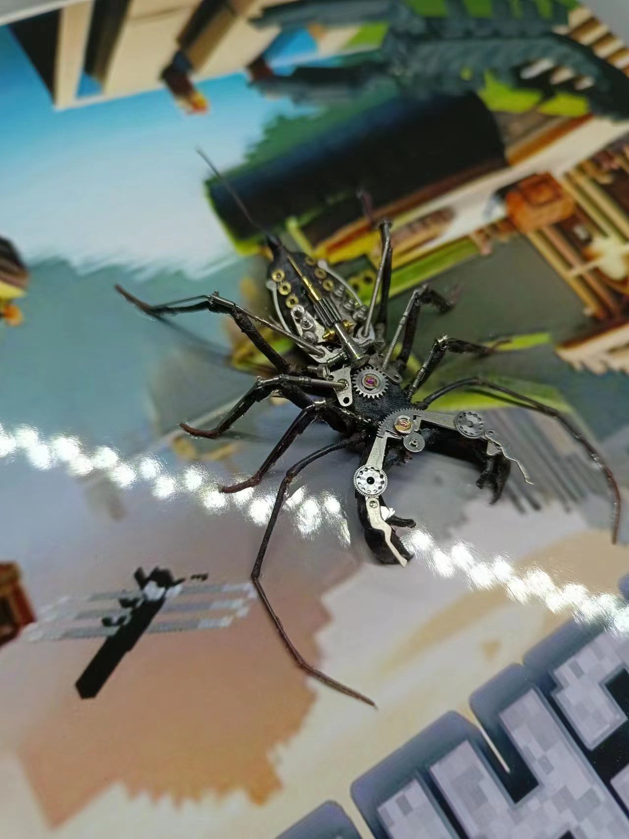 30 Bugcraft Meme Steampunkbugs Bio Mechanical REAL Whitetail Scorpion Sculpture Frame Art ...