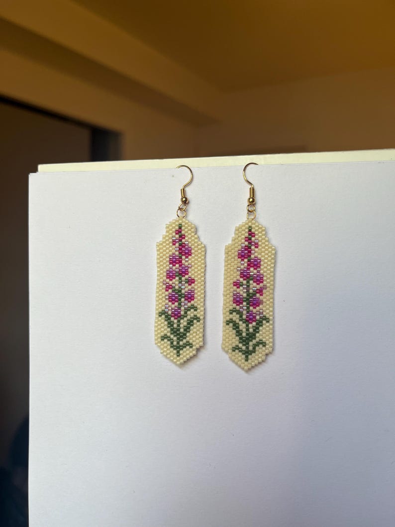 Fireweed Brickstitch Earring Pattern - Etsy