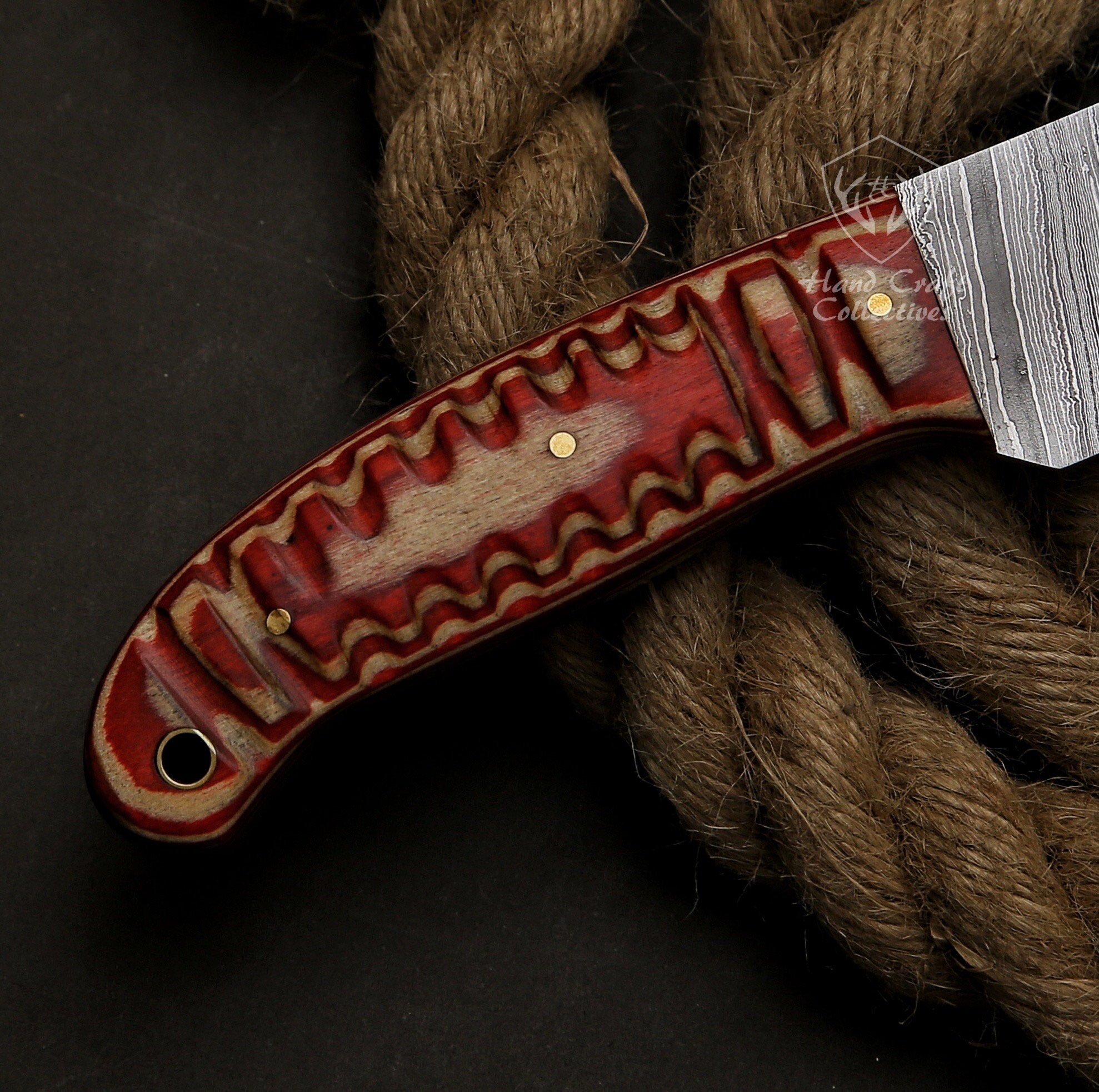 8custom Handmade Damascus Steel Cow Bull Cutter Knife With Exotic Wood ...