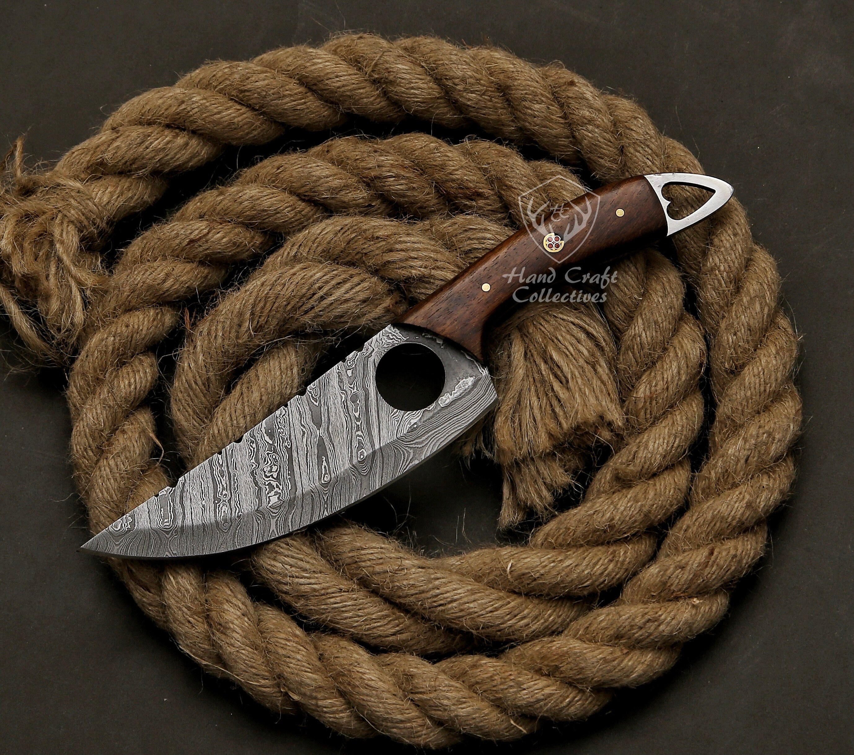 9" Custom Handmade Japanese Style Chef Knife With Rose Wood Handle and ...