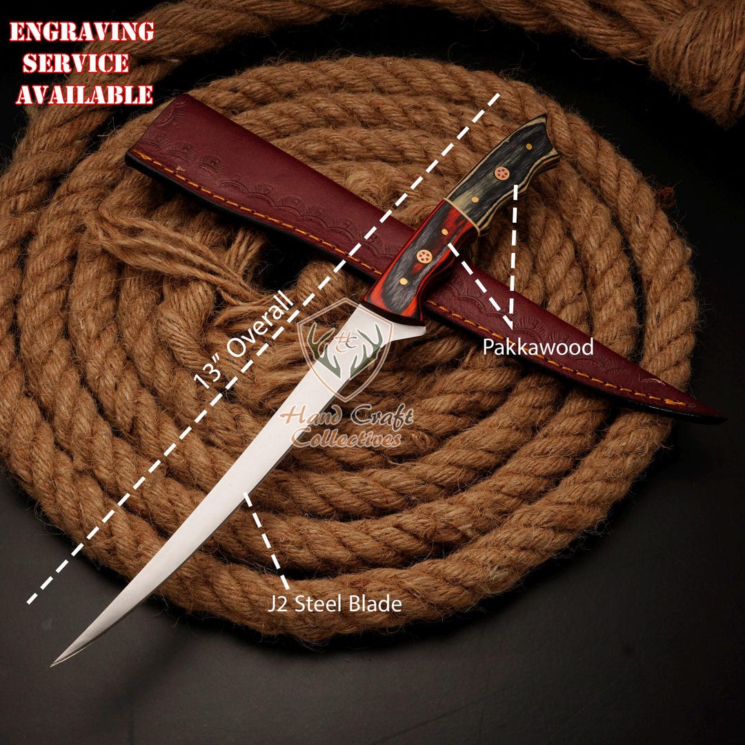Fillet Knife Handmade Stainless Steel Fishing Knife Best Gift for ...
