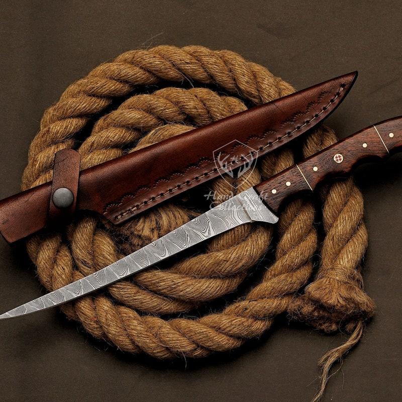 Bronze Damascus Knife - Etsy