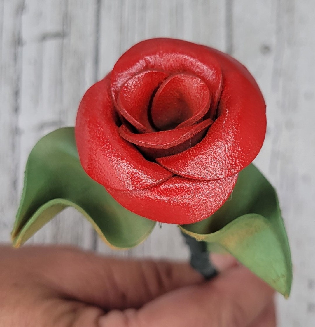 Hand Crafted Leather Rose - Etsy