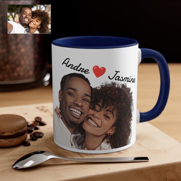 Cartoon Portrait Mug - Etsy