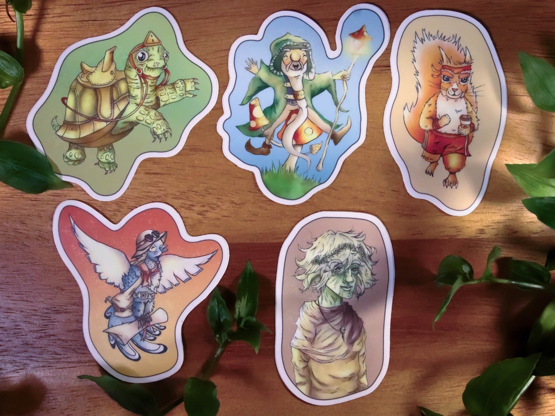 Sticker Guardian Collection, Pack of Five 3” Vinyl Stickers - Etsy