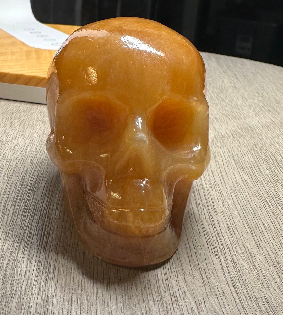 Orange Calcite Skull - Etsy