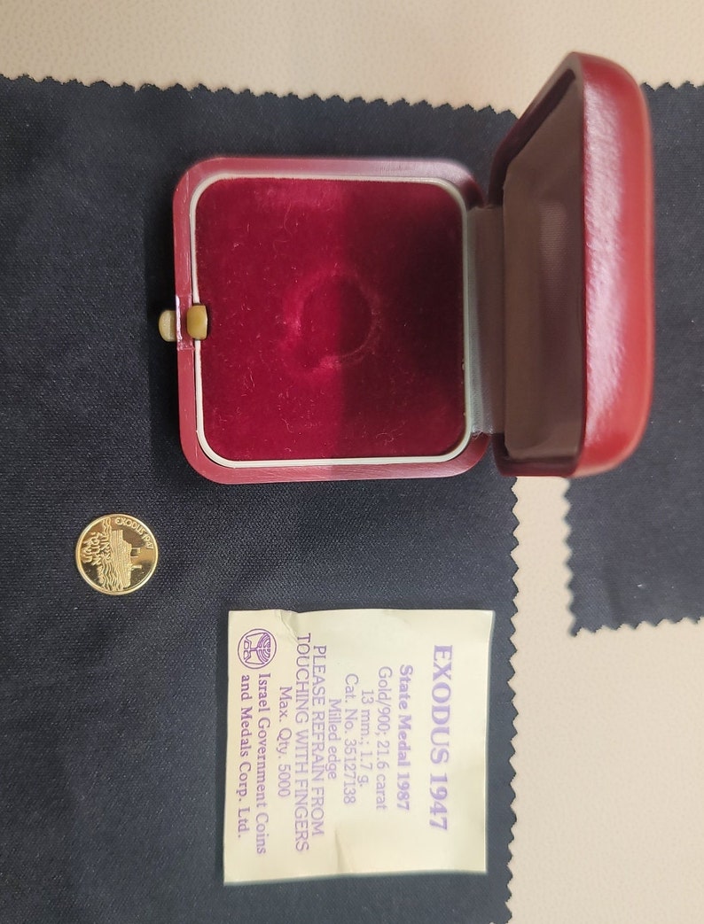1947-1987 Israel Exodus Gold Coin Limited Mintage! - Etsy