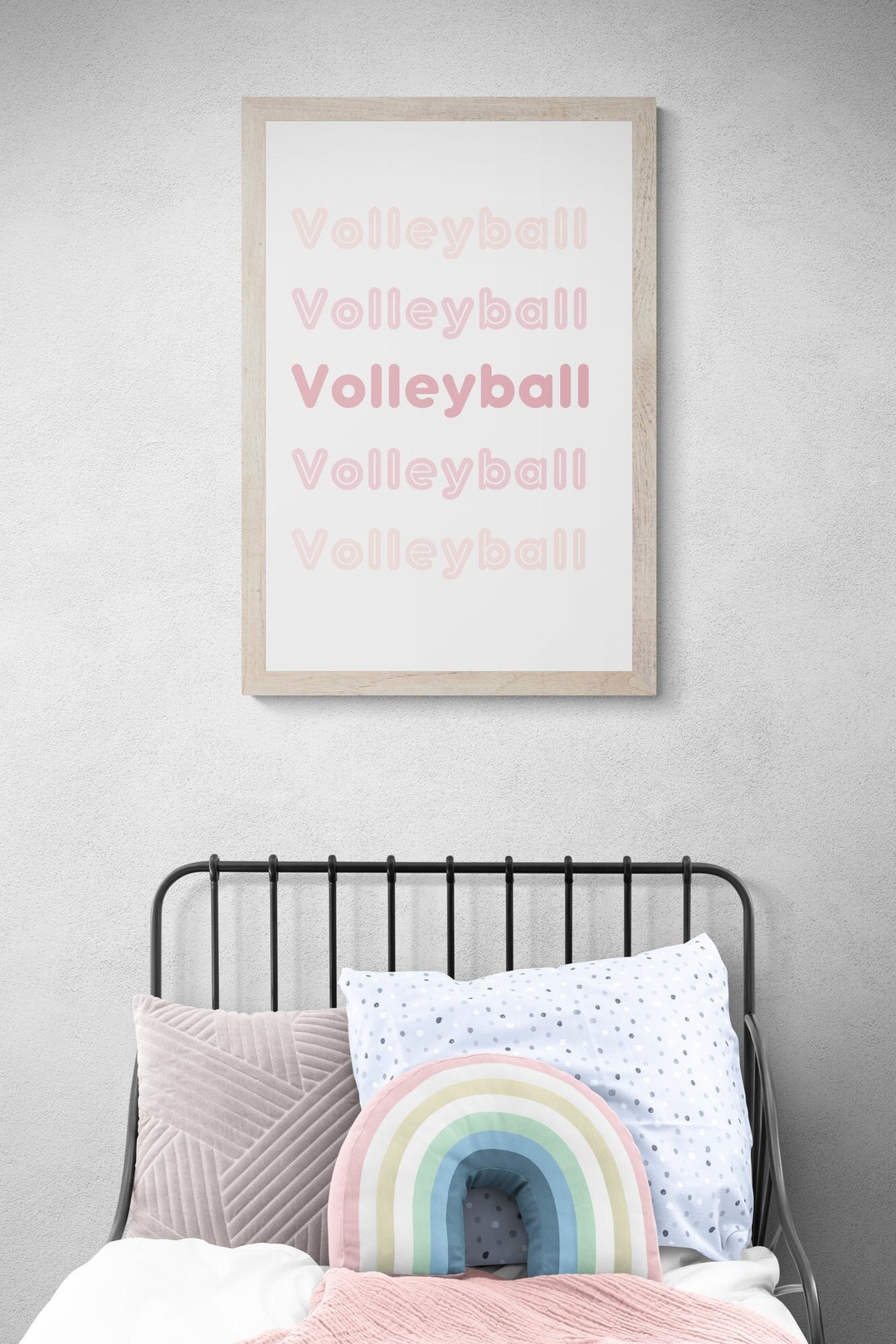 Volleyball Room Decor, Teen Girl Room Decor, Girls Wall Hanging, Pink ...