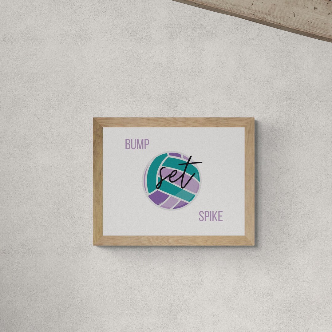 Girls Room Decor, Volleyball Wall Decor, Volleyball Bump Set Spike ...