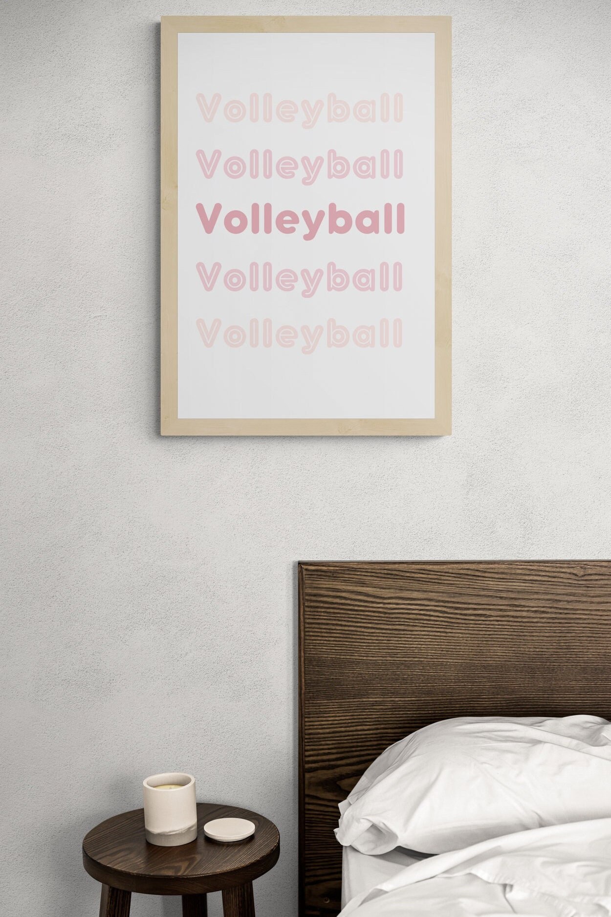 Volleyball Room Decor, Teen Girl Room Decor, Girls Wall Hanging, Pink ...