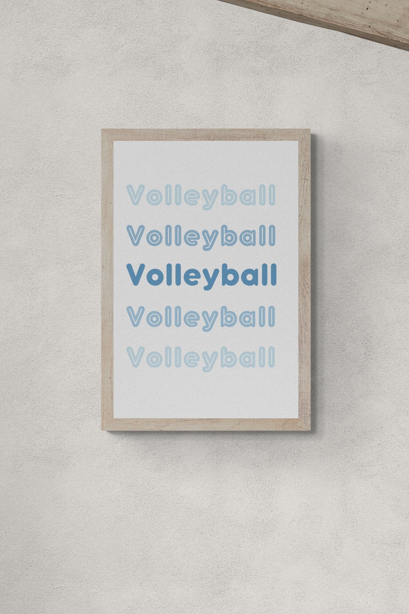 Volleyball Decor for Girls Room Girls Room Wall Art Blue - Etsy