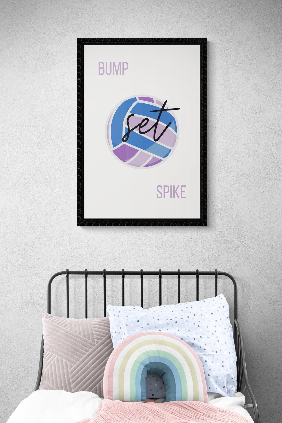 Girls Room Decor, Volleyball Wall Decor, Volleyball Bump Set Spike ...
