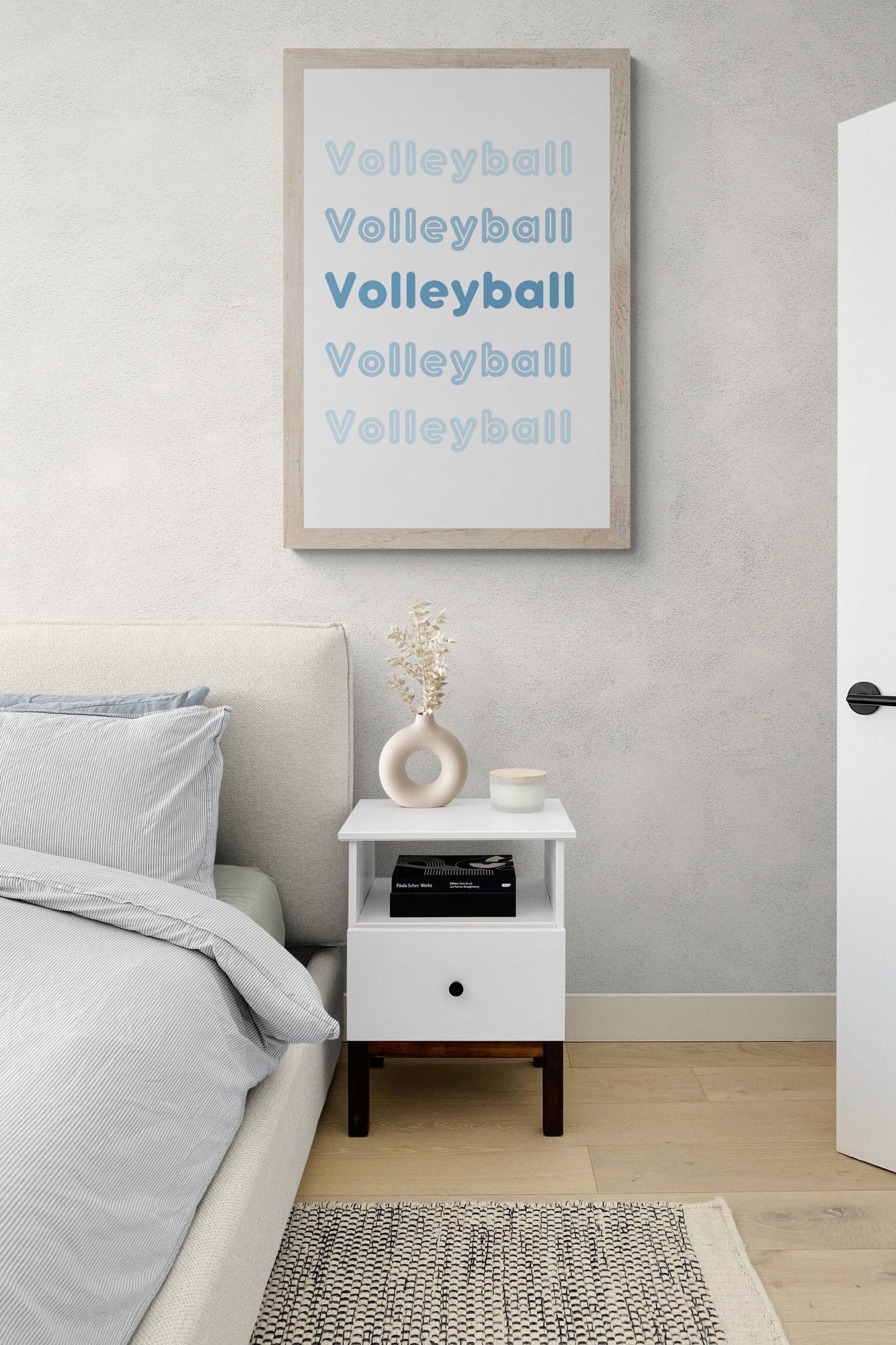 Volleyball Decor for Girls Room Girls Room Wall Art Blue - Etsy