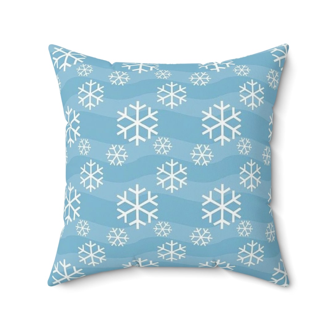 Blue Snowflake Christmas Wrapping Paper Design Polyester - Etsy