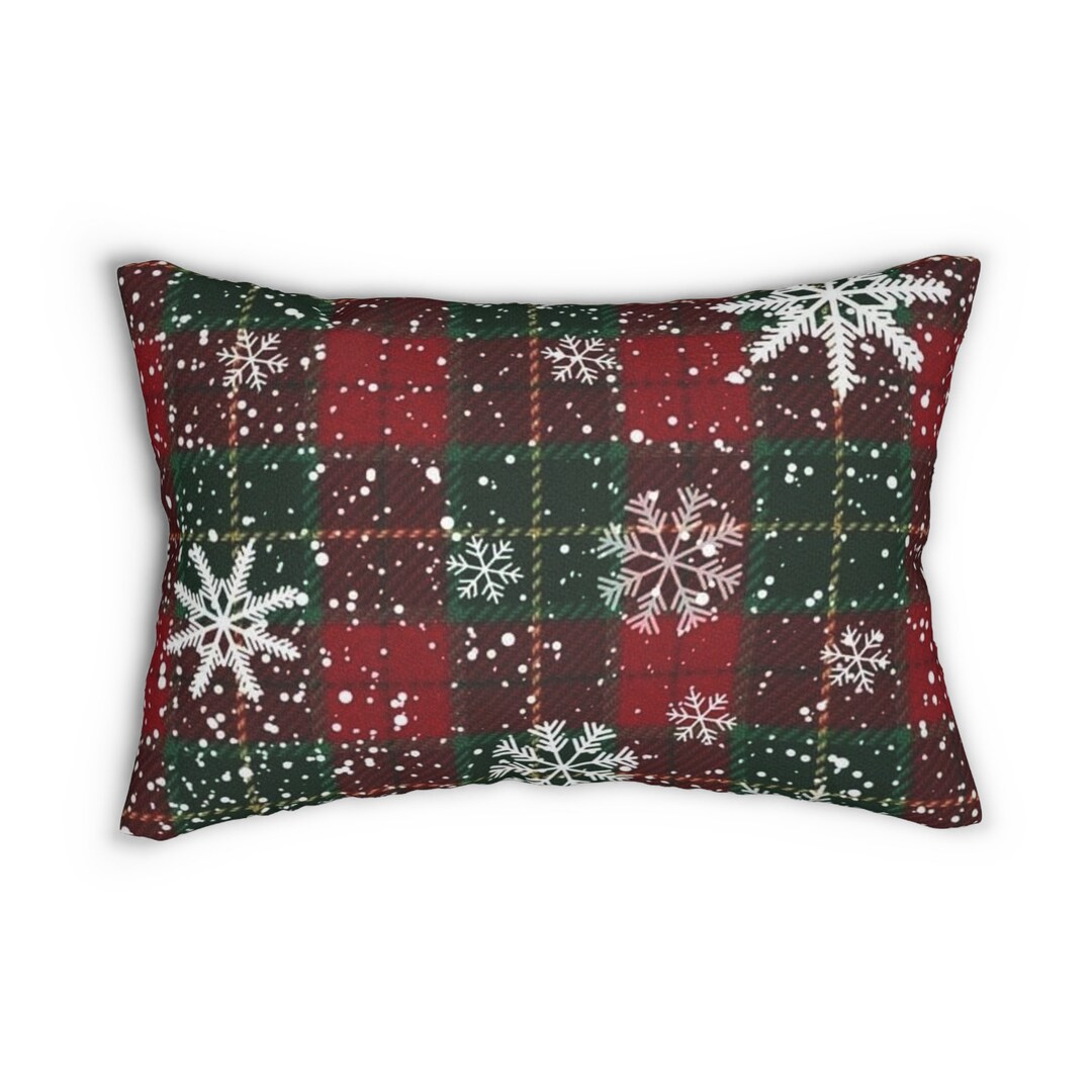 Plaid Snowflake Christmas Wrapping Paper Design Premium - Etsy