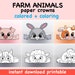 Farm Animals Paper Crowns Pig Rabbit Cow Pony Sheep Chicken Printable ...