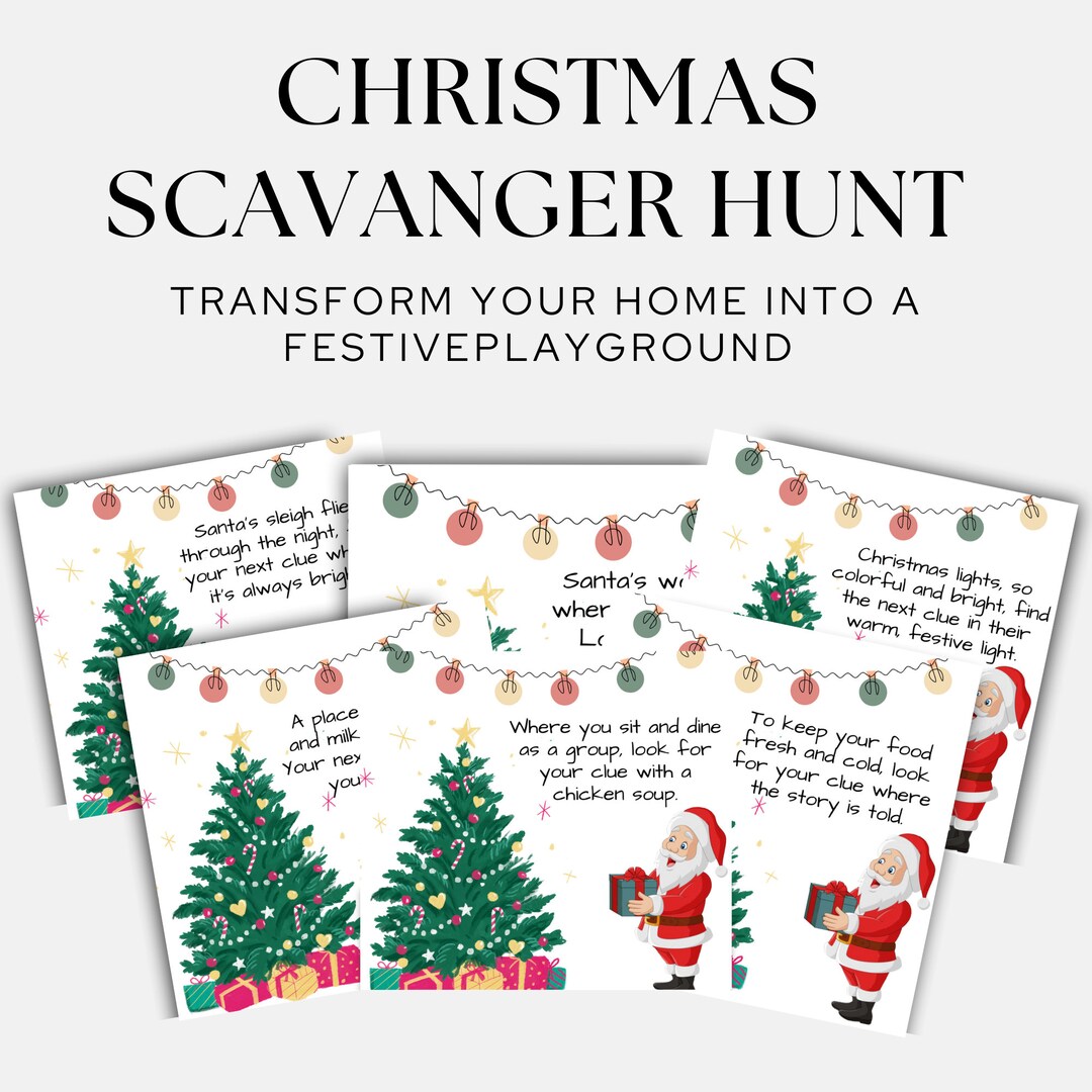 Unwrap the Fun With Our Christmas Scavenger Hunt Game Indoor Adventure ...