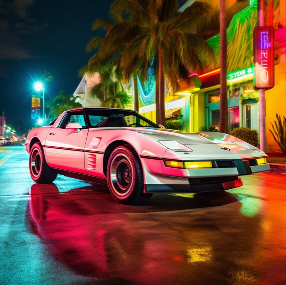 Fondo De Pantalla De Arte Digital De Corvette 1980