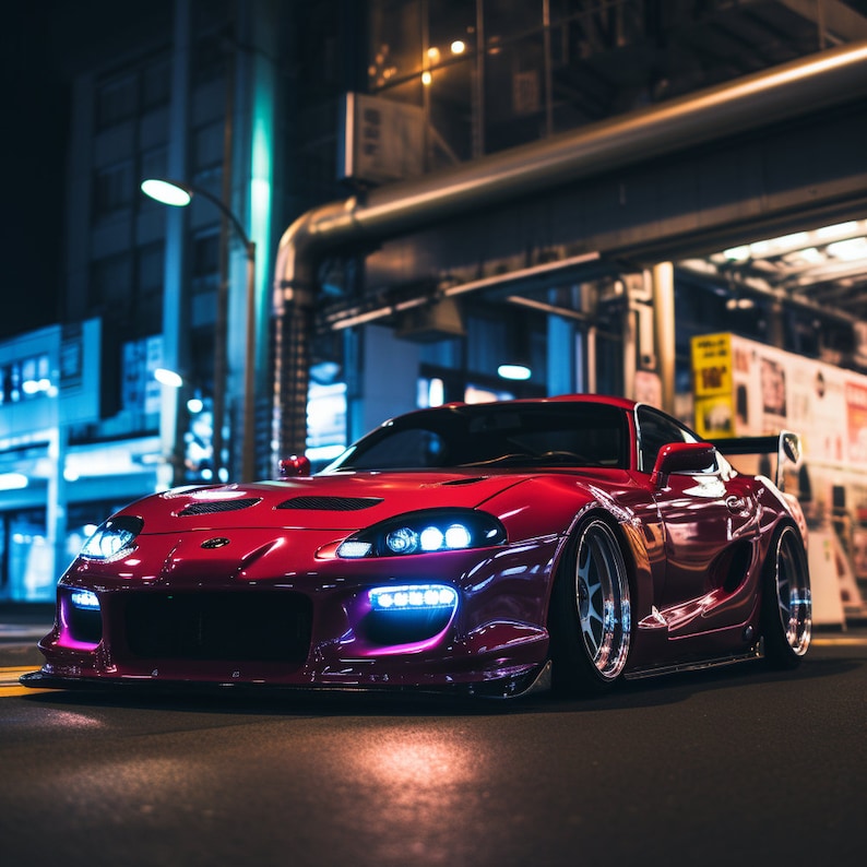 Toyota Mk. IV Supra in Nighttime Japan 4-pack Digital Wallpaper Set - Etsy