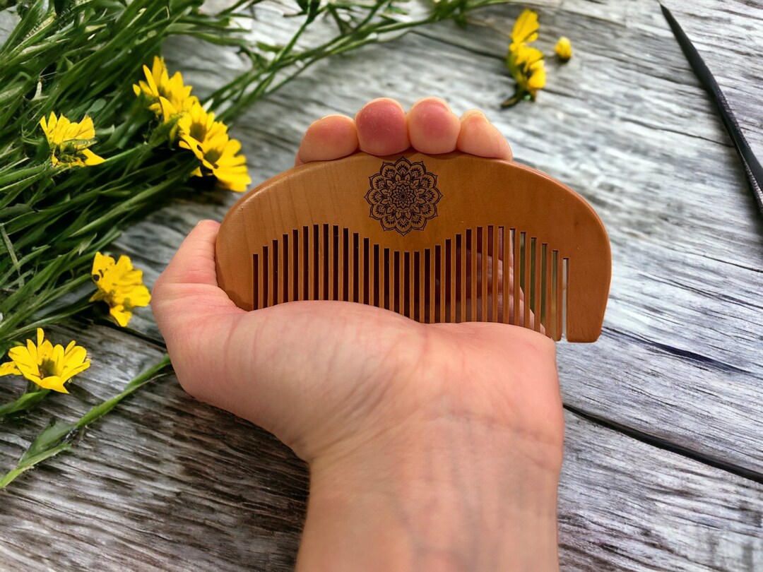 Mandala Flower Birthing Comb, Eco Acupressure Comb, Hypnobirthing Comb ...