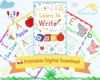 ABC Tracing, Alphabet, A-Z, Learn to Write, Handwriting, Finger, Kids ...