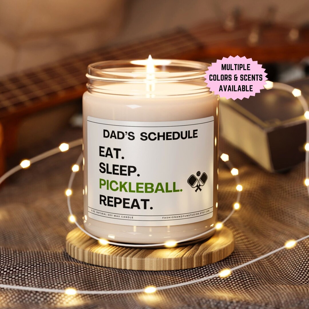 Personalized Pickleball Candle Gift for Pickleball Players, Eat Sleep ...