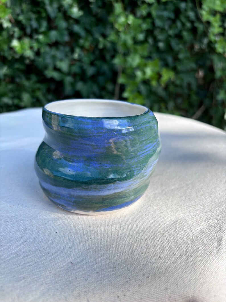 Earth Toned Ceramic Planter Handmade Bubble Pot With Drainage Whimsical ...