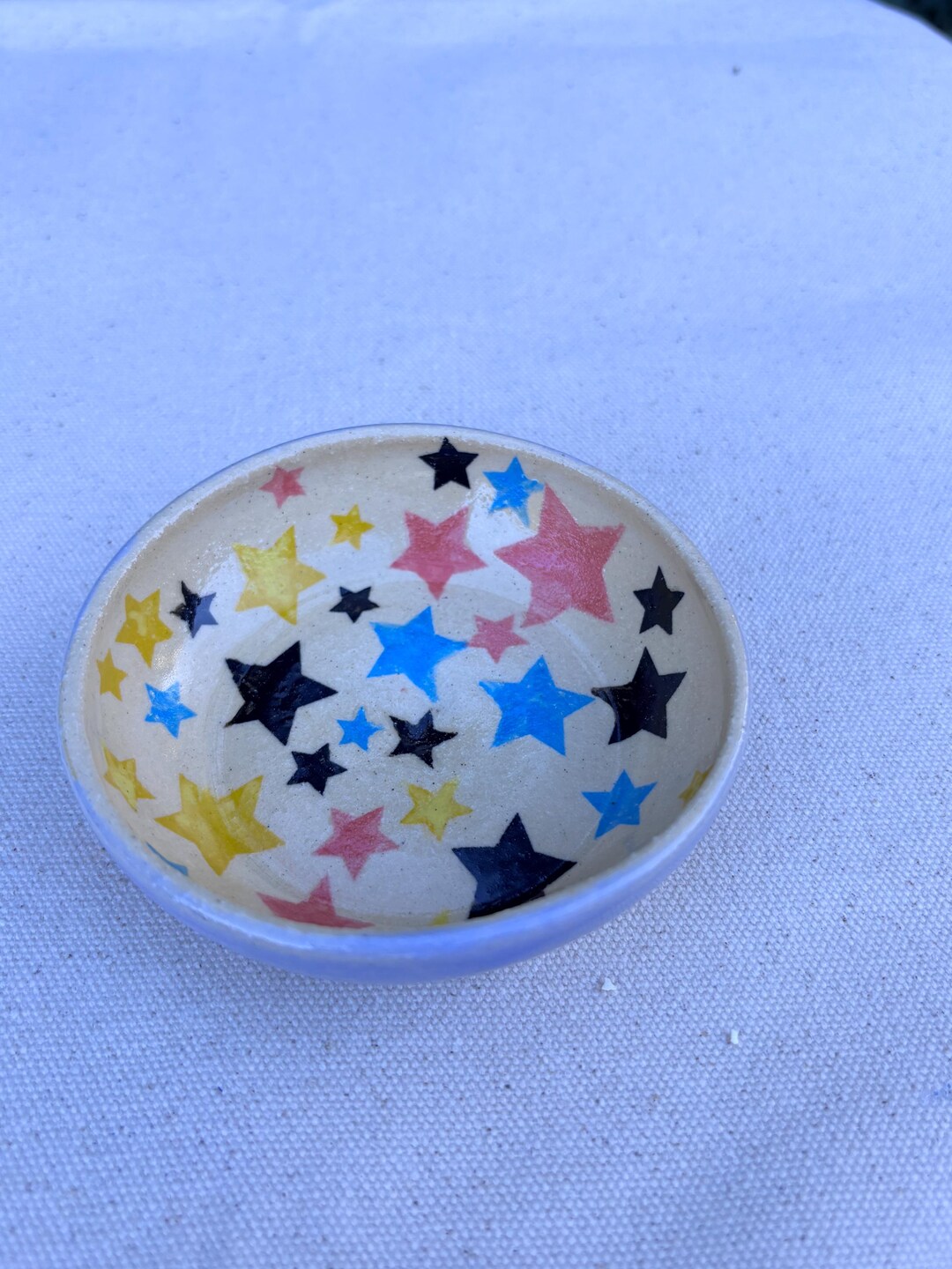 Lavender Tray With Colorful Star Design Handmade Jewelry Dish, Ashtray ...