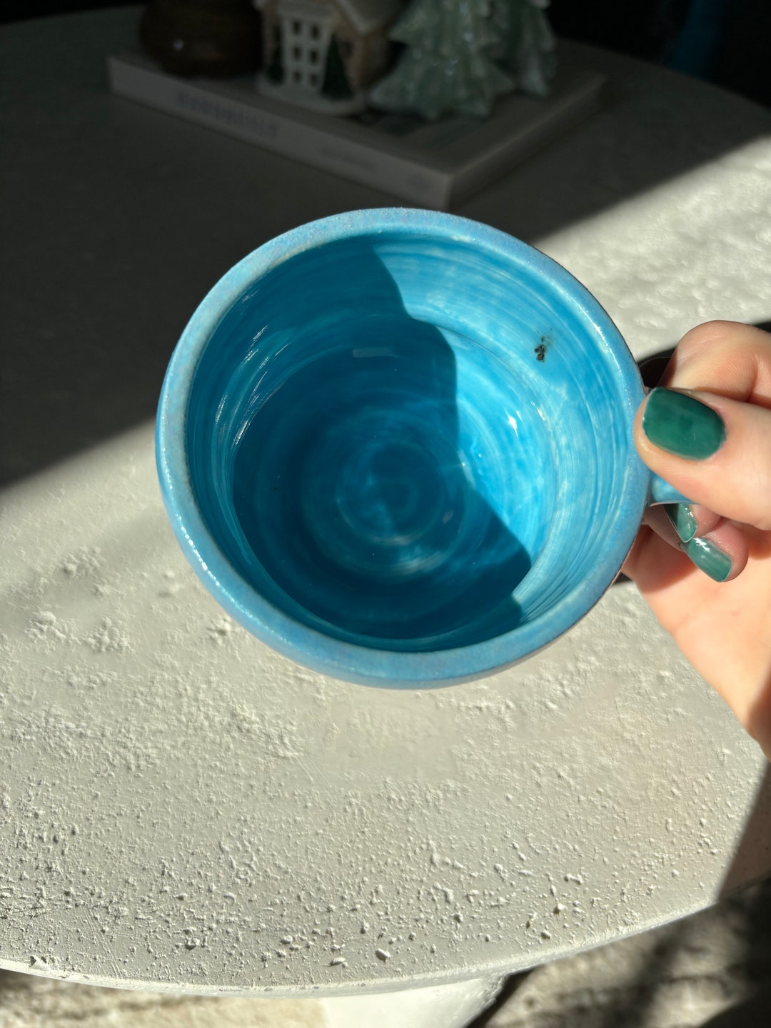 Lavender and Blue Bubble Mug Ceramic Coffee/tea Cup Unique Handcrafted ...